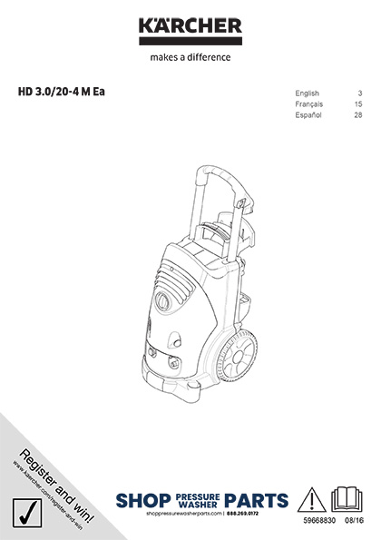 Karcher HD Mid Class Pressure Washer Manual | SPWP.com