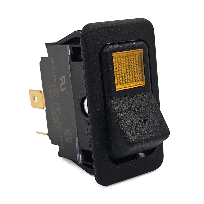 Rocker Switch, Amber Light 2-Pos, 15 Amp - Shop Pressure Washer Parts